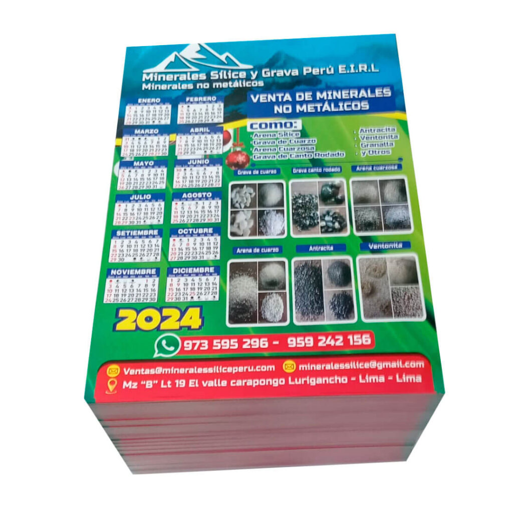 Calendarios de pared personalizados | Imprenta Online Perú